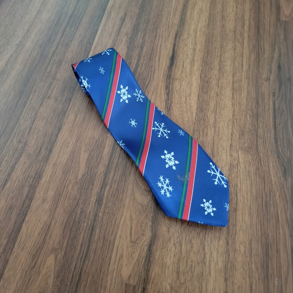 Accessories | Musical Blue Snowflake Tie | Poshmark